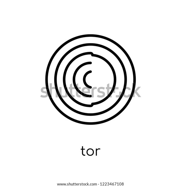 Tor Icon Trendy Modern Flat Linear Stock Vector (Royalty Free) 1223467108