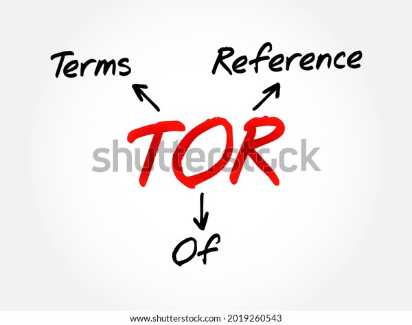 Tor Terms Reference Acronym Business Concept Stock Vector (Royalty Free ...