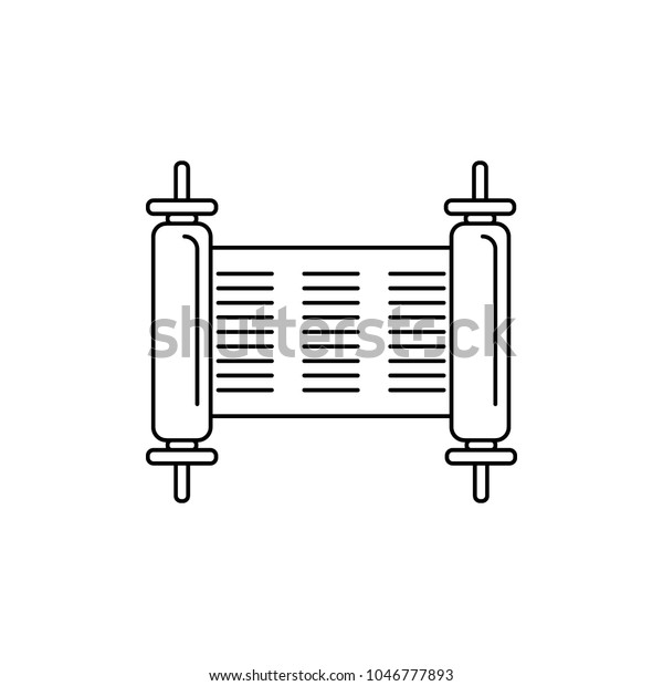 Torah Icon Outline Torah Vector Icon Stock Vector (Royalty Free) 1046777893