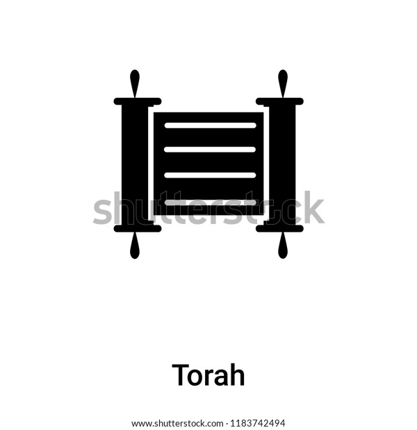 Torah Icon Vector Isolated On White Stock Vector (Royalty Free) 1183742494