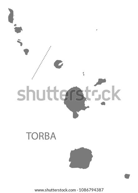 Torba Map Vanuatu Grey Illustration Shape Stock Vector (Royalty Free ...