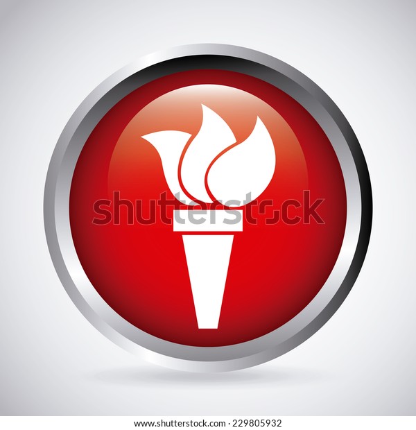 Torch Graphic Design Vector Illustration Stock Vector (Royalty Free ...