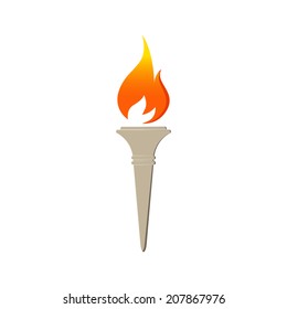 Torch Icon Vector Icon Simple Element: เวกเตอร์สต็อก (ปลอดค่าลิขสิทธิ์ ...