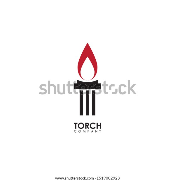 Torch Logo Design Inspiration Your Company Stock Vector (Royalty Free ...
