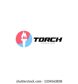 Torch Logo Design Template Stock Vector (Royalty Free) 1334563838 ...