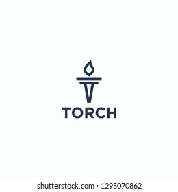 Torch Logo Design Template Stock Vector (Royalty Free) 1334563853