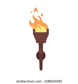 Torch On Stick Fire Lighting Cartoon Stock Vector (Royalty Free ...