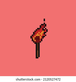 Torch Pixel Art Style Stock Vector (Royalty Free) 2120527472 | Shutterstock