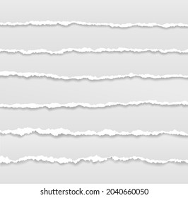 Torn Page Borders Ripped Edges Paper Stock Vector (Royalty Free ...