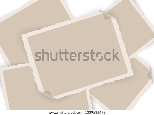 Torn Paper Frame Ripped Border Premium: vector de stock (libre de ...
