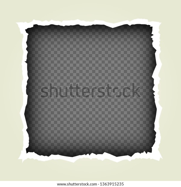 Torn Paper Frame Shadow On Dark Stock Vector (Royalty Free) 1363915235 ...