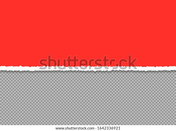 Torn Paper Red Realistic Paper Strip Stock Vector (Royalty Free ...