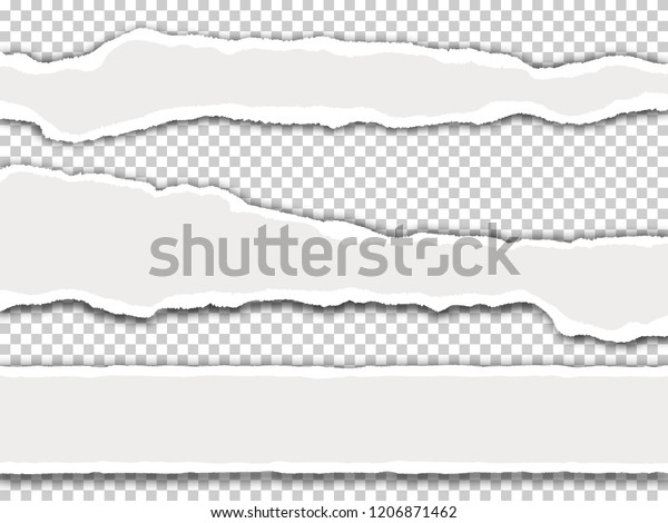 Torn Paper Shadow On Transparent Background Stock Vector (Royalty Free ...