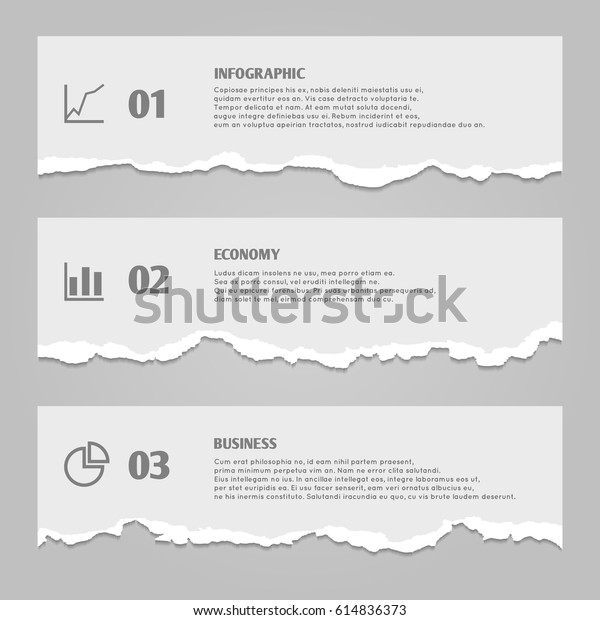 Torn Paper Sheets Numbers Infographic Icons: Vector có sẵn (miễn phí ...