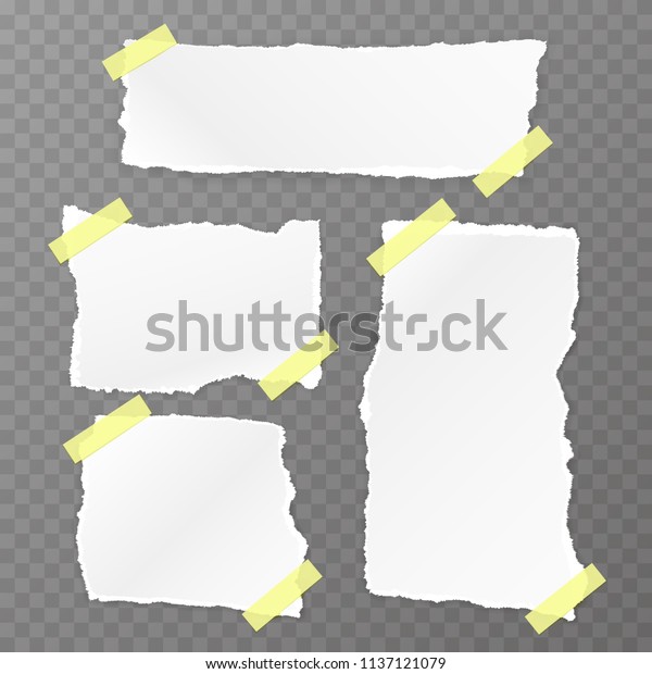 Torn Square Paper Set On Transparent Stock Vector (Royalty Free ...