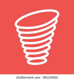 Tornado Icon Red Circle Isolated On Stock Illustration 558365374
