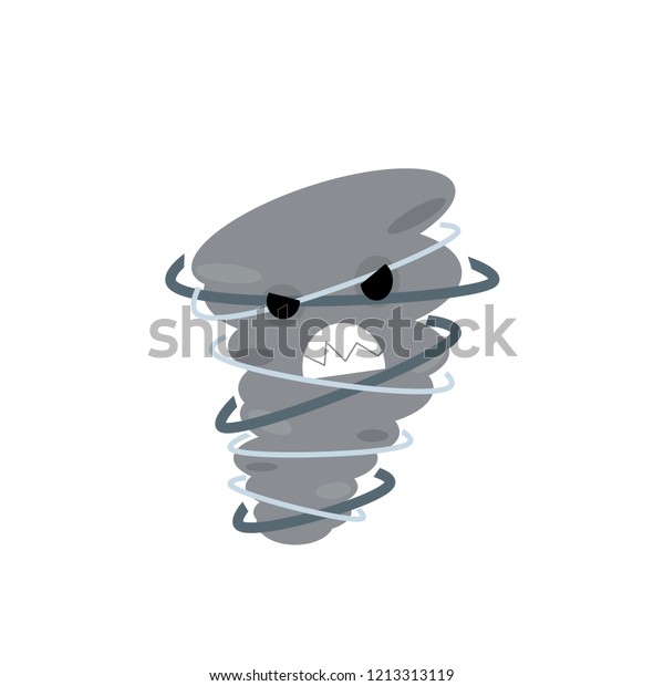 Tornado Angry Face Bad Windy Weather Stock Vector (Royalty Free ...