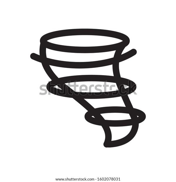 Tornado Icon Cyclone Hurricane Symbol Your Stock Vector (Royalty Free ...