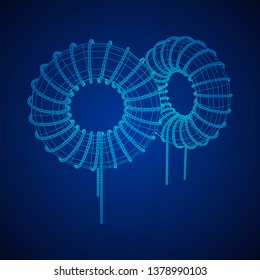 Toroidal Coil Inductor Wireframe Low Poly 스톡 일러스트 1586710804 | Shutterstock