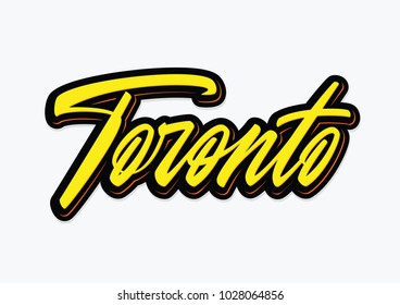 Toronto Brush Vector Lettering Stock Vector (Royalty Free) 1028064856 ...