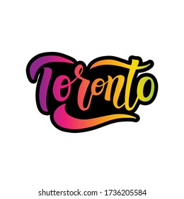 Toronto Hand Written Text Vector Illustration Stock Vector (Royalty ...
