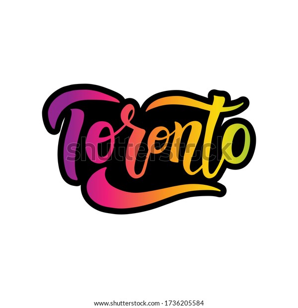 Toronto Hand Written Text Vector Illustration Stock Vector (Royalty ...