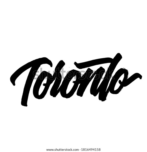 Toronto Handwritten Modern Calligraphy Typography Design Stock Vector ...