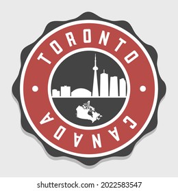 Toronto On Canada Badge Map Vector Stock Vector (Royalty Free ...