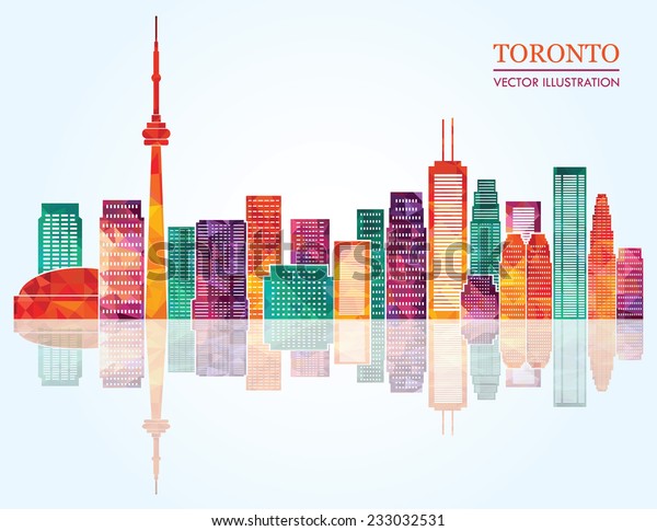 Toronto Skyline Vector Illustration Stock Vector (Royalty Free ...