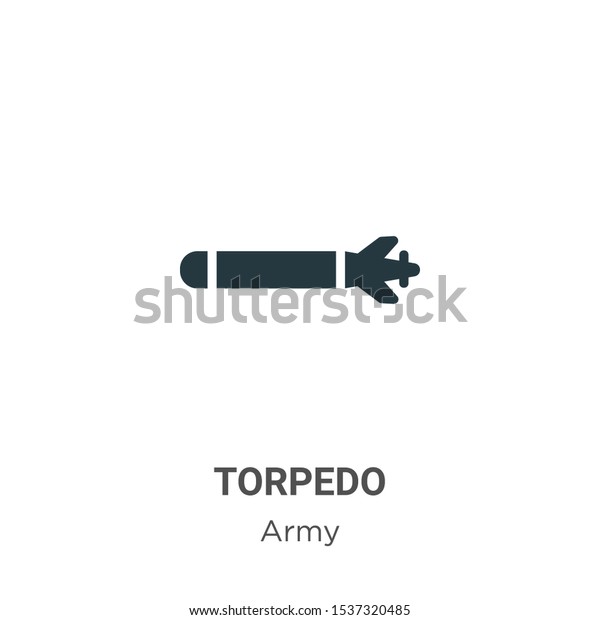 Torpedo Vector Icon On White Background Stock Vector (Royalty Free ...