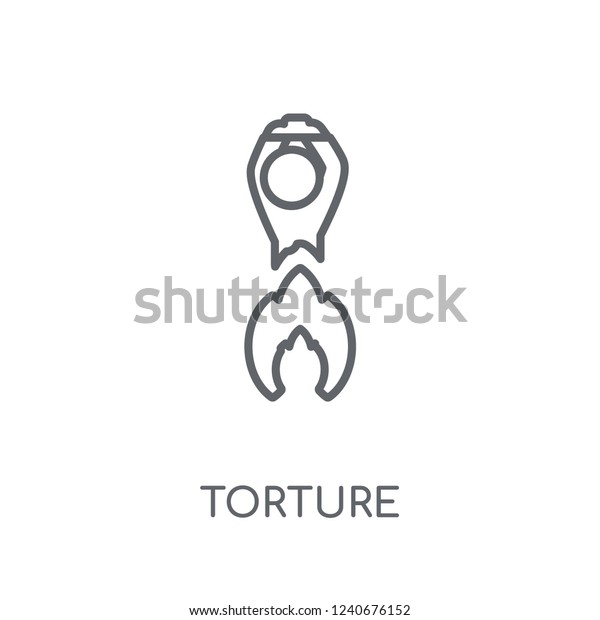 Torture Linear Icon Modern Outline Torture Stock Vector (Royalty Free ...