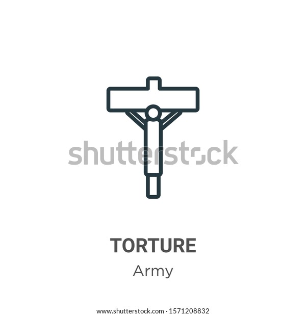 Torture Outline Vector Icon Thin Line Stock Vector (Royalty Free ...
