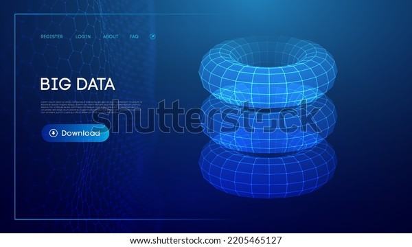 Torus Tech Chain Link Geometric Background Stock Vector (Royalty Free ...