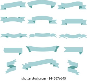 Tosca Blue Ribbon Set Inisolated White Stock Vector (Royalty Free ...