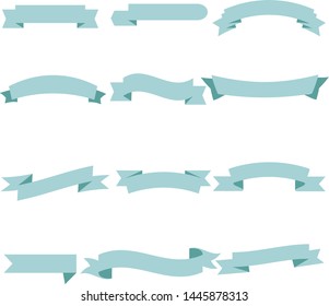 Tosca Blue Ribbon Set Inisolated White Stock Vector (Royalty Free ...