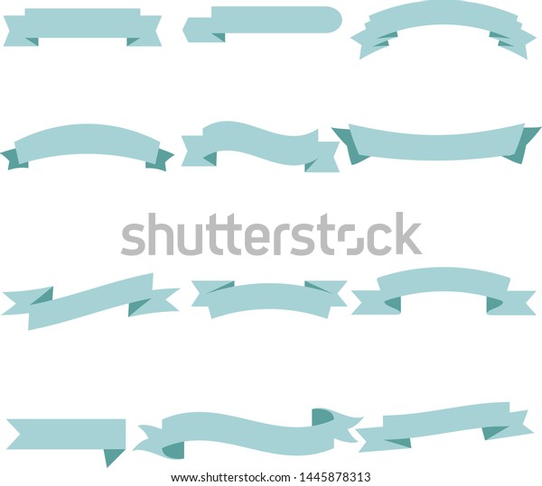 Tosca Blue Ribbon Set Inisolated White Stock Vector (Royalty Free ...