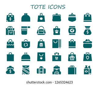 Tote Icon Set 30 Filled Tote Stock Vector (Royalty Free) 1265324623 ...