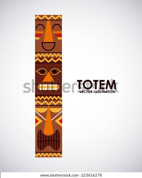 Totem Graphic Design Vector Illustration Stock Vector (Royalty Free ...