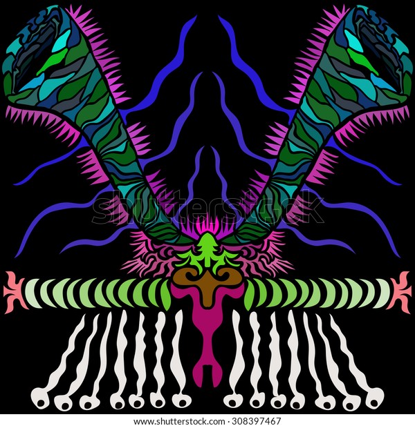 Totem Pole Vector Image Abstract Art Stock Vector (Royalty Free ...