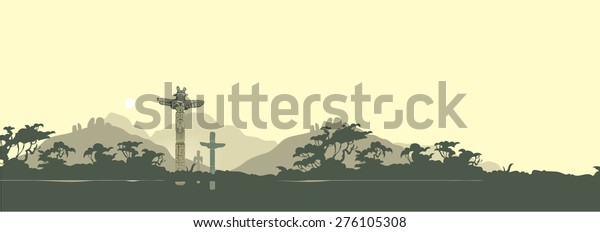 Totem Sign Yucatan Vector Stock Vector (Royalty Free) 276105308 ...