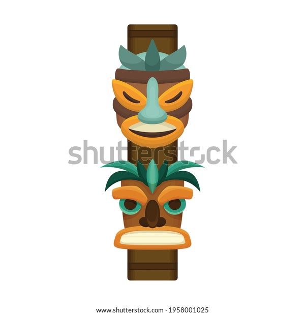 Totem Tribal Vector Cartoon Icon Vector Stock Vector (Royalty Free ...