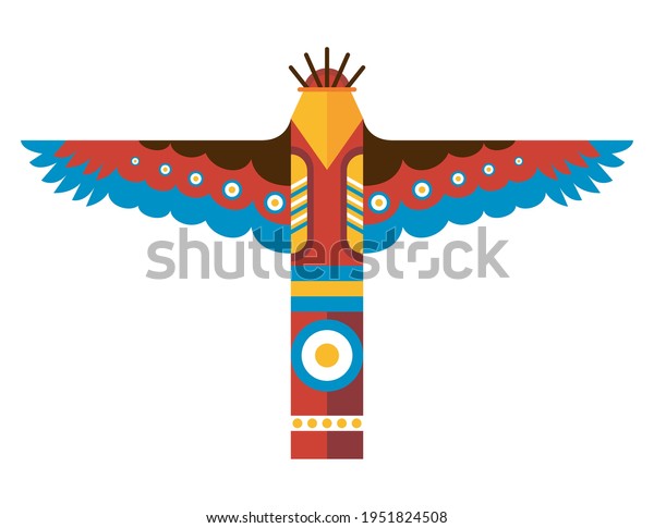 Totem Wild West Wings Stock Vector (Royalty Free) 1951824508 | Shutterstock