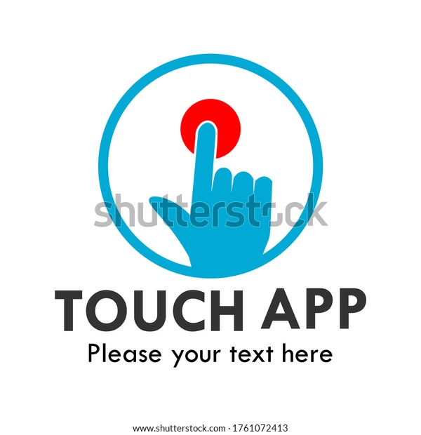Touch App Logo Template Illustration Suitable: เวกเตอร์สต็อก (ปลอดค่า ...