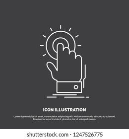 Touch Click Hand On Start Icon Stock Vector (Royalty Free) 1247526775