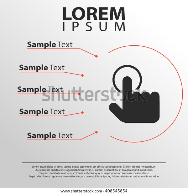 Touch Gesture Icon Infographics Template Stock Vector (Royalty Free ...