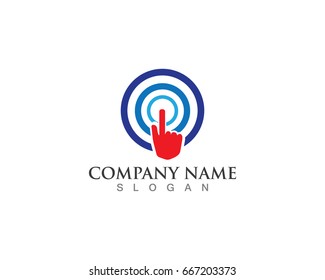 Touch Hand Logo Stock Vector (Royalty Free) 604401149 | Shutterstock