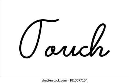 Touch Hand Written Black Script Thin Stock Vector (Royalty Free ...