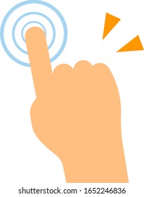 Touch Index Finger Isolated Vector Illustration Stock Vector (Royalty ...