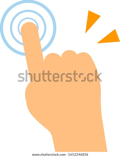 Touch Index Finger Isolated Vector Illustration Stock Vector (Royalty ...