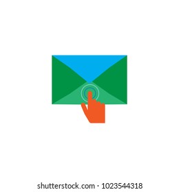 Touch Mail Logo Icon Design Stock Vector (Royalty Free) 1023544318 ...
